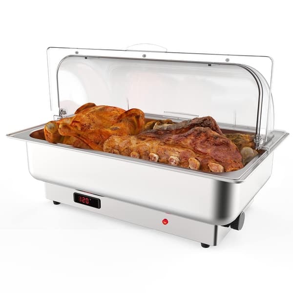 Stainless Steel Electric Chafing Dish Buffet Set 9QT with Temperature ...