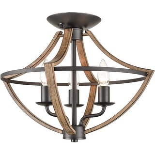 3 light antique semi flush mount ceiling light rust ceiling lamp with ...