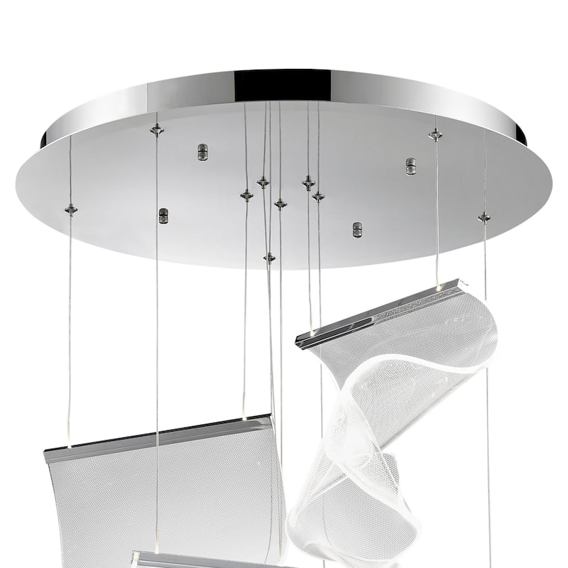 Acrylic Lace 5 LED Light Chandelier - Bed Bath & Beyond - 34856999