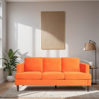 Velvet Tufted Couch,72-inch Large Sofa,Comfy 3 Seater Sofa w/Cushion ...