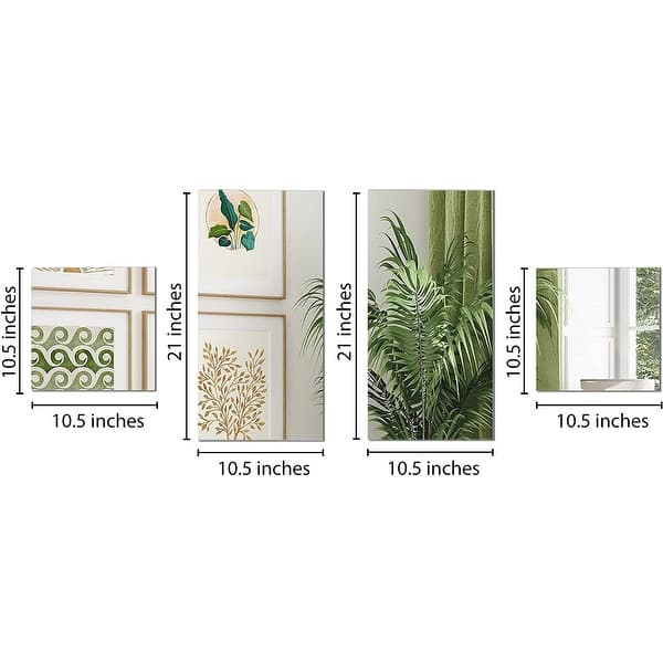 Americanflat Adhesive Mirror Tiles - Peel and Stick Mirrors for Wall ...