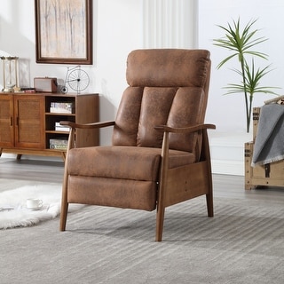 Tufted Single Reading Sofa Chair with Solid Wood Frame Armchair and ...