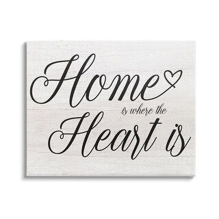 Stupell Heart & Home Fancy Script Phrase Typography Canvas Wall Art ...