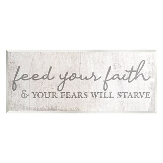Stupell Feed Your Faith Spiritual Wall Plaque Art Design by Lil' Rue ...