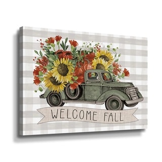 Welcome Fall Truck Gallery Wrapped Canvas - Bed Bath & Beyond - 35802534