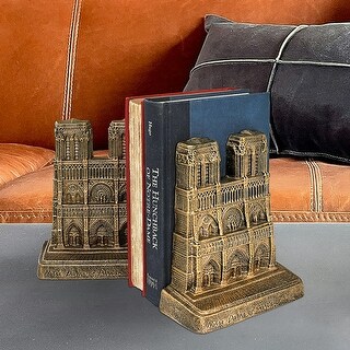 Design Toscano Notre Dame of Paris Sculptural Bookends - Bronze - Bed ...
