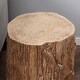 HOMCOM Decorative Side Table with Round Tabletop, Tree Stump Shape End ...