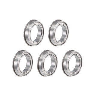 F6701ZZ Flange Ball Bearing 12x18x4mm Shielded Chrome Bearings 5pcs ...