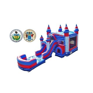 Jump Orange Flash Mega Commercial Grade Inflatable Bounce House Water ...