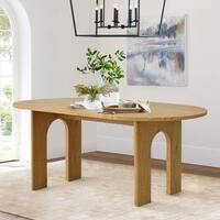 67" Pedestal Dining Table - Oak - On Sale - Bed Bath & Beyond - 38423263