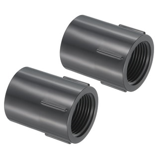 2Pcs PVC Pipe Fitting 1NPT Female Thread 1" Socket Straight Connector ...