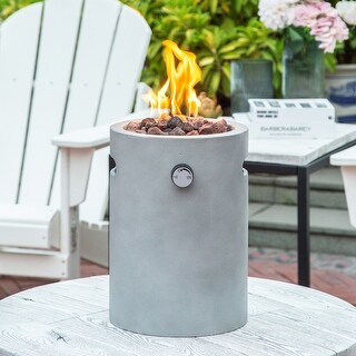 10 Inch Cute Wood Burning Faux Stone Fire Column - Bed Bath & Beyond ...