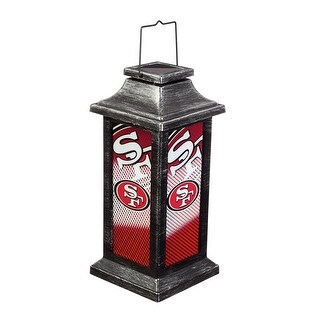 San Francisco 49ers 10 in. Indoor/Outdoor Solar LED Garden Lantern ...