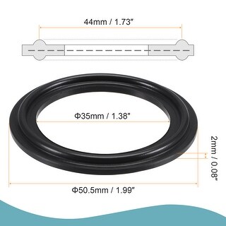 Fluorine Rubber Gasket Flange O-Rings for Vacuum Clamp Black - 2" - Bed ...