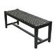 Black or Brown Leather Handmade Woven Seat Bench - 47 x 18 x 17 - Bed ...