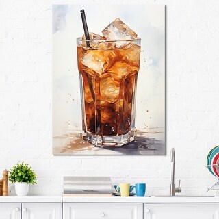 Designart "Cold Brew Chill Glass I" Coffee Wall Art - Bed Bath & Beyond ...