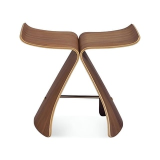 Modern Butterfly Walnut Stool - Bed Bath & Beyond - 43413716