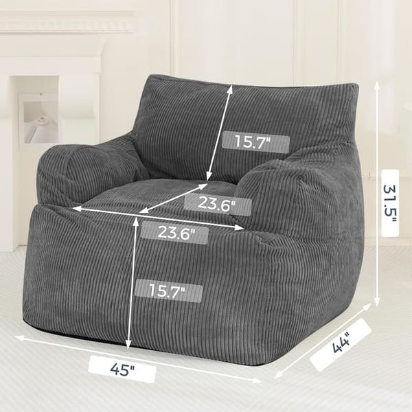 Giant Bean Bag Chair Dark Grey - Bed Bath & Beyond - 39688597