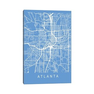 iCanvas "Atlanta Map Blueprint" by Pixy Paper Canvas Print - Bed Bath ...