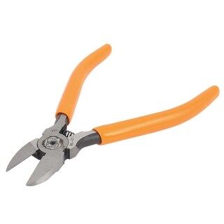 Orange Rubber Shell Handgrip 5.3" Diagonal Plier Cutter Cutting Tool ...