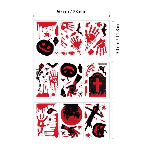 WALPLUS Halloween House Of Horrors Bloody Window Clings Window ...