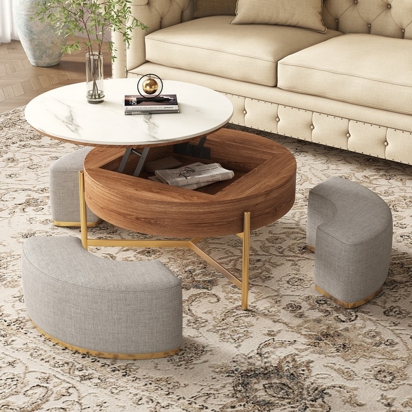 White nesting coffee table with ottomans faux marble coffee table with stool round wood coffee table with drawer store
