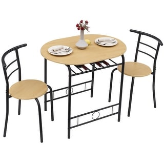 Modern 3 Piece Dining Set Dining Table and Dining Chairs Set of 2 - Bed ...