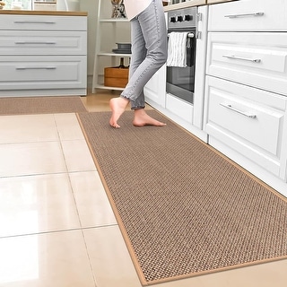 2 PCS Kitchen Rugs, Washable Kitchen Mats for Floor with Non-Slip ...