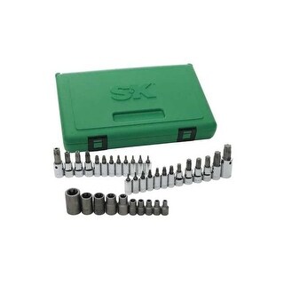 Sk Professional Tools Socket Bit Set, Steel, DrSz 1/4 in 19763 - 1 Each ...