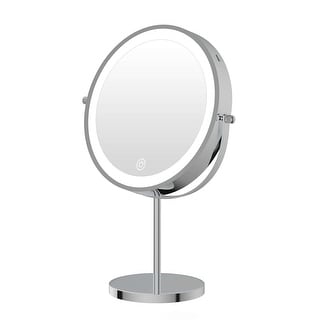 8" Vanity Mirror Tabletop Dimmable Touch Control 1X/10X Magnification ...