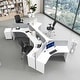 WESOME Office Cubicle Desk Workstation with Built-in Power Outlets ...