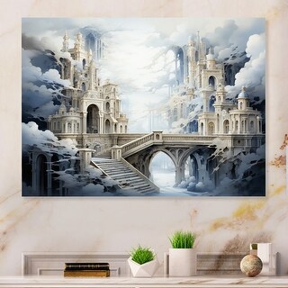 Designart "Beige Bridge Ethereal Passage III" Architecture Metal Wall ...