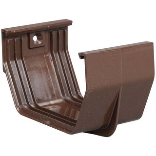 Amerimax 5 In. Contemporary Brown Vinyl Gutter Slip Joint Connector - 1 ...