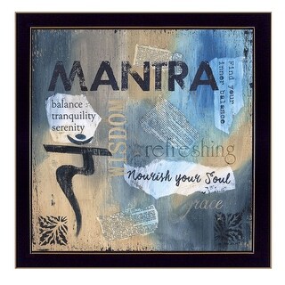 Yoga Series - Mantra Black Framed Print Wall Art - Bed Bath & Beyond ...