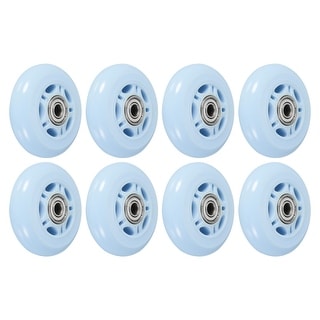 Inline Skate Wheels with Bearings 82A Skate Replacement, Blue 8pcs ...