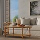 Carolina Living Chesterfield Wood & Cane Coffee Table - Whitewash - Bed ...