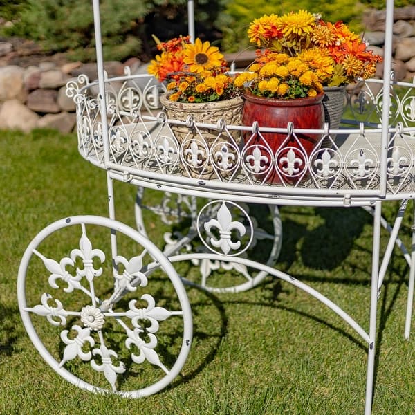 Parisian Inspired Flower Cart with Fleur-De-Lis Details - Bed Bath ...