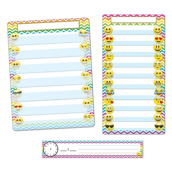3 Pc Emoji Pocket Chart Set Smart Poly - Bed Bath & Beyond - 26619898