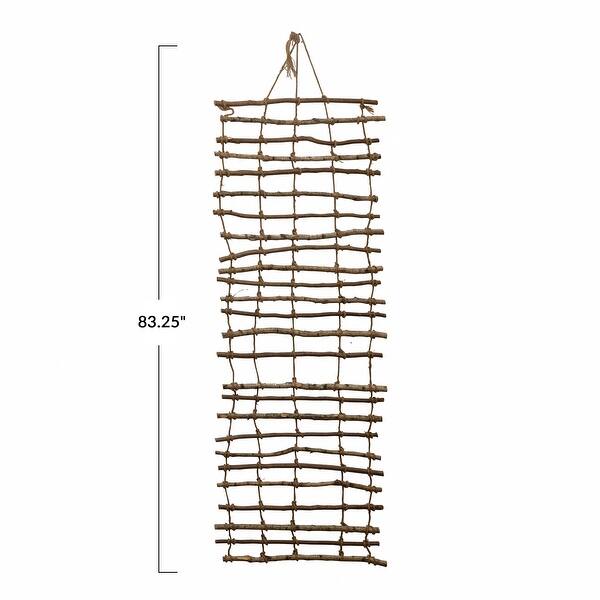 Handmade Wood and Jute Wall Trellis - Bed Bath & Beyond - 35683706