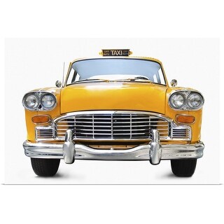 "Classic yellow cab on white background" Poster Print - Multi - Bed ...
