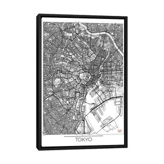 iCanvas "Tokyo Minimal Urban Blueprint Map" by Hubert Roguski Framed ...
