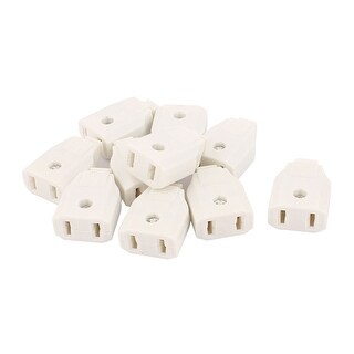 10 Pcs 2Pin Power Adapter Female Plug Rewirable Connector Socket White ...
