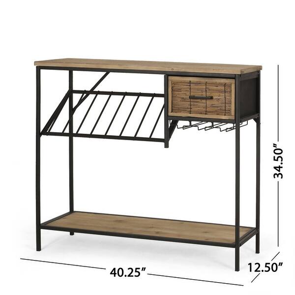 Rectangular Console table Wine Rack with Drawer for Entryway or Hallway ...