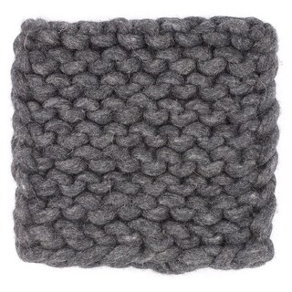 Chain Knitted Trivet CHAROCAL 8x8 Wool - A - CHARCOAL - Bed Bath ...