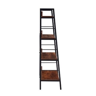 50''H 4-Layer Display Bookshelf Storage Unit Ladder Rack - 50''H 4 ...