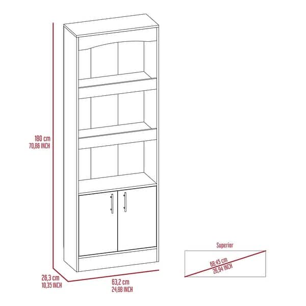 Narrow 3-Shelf Spacious Storage Bookcase with Door 1-Drawer Multi ...