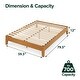 Alexis Deluxe Wood Platform Bed Frame / Solid Wood Foundation / No Box ...