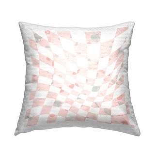 Stupell Wavy Pink Checkered Pattern Pastel Squares Printed Outdoor ...
