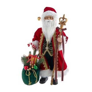 Kurt Adler 18-Inch Santa with Gift Bag and Scepter Table Piece - N/A ...