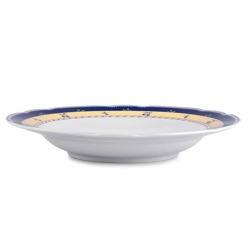 Blueberry Porcelain Deep Soup Plate Set of 4 - Overstock - 37613426